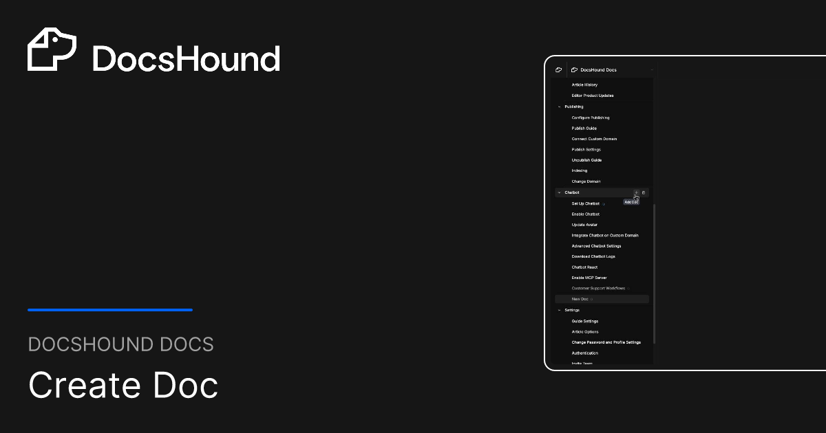 Create Doc | DocsHound Docs
