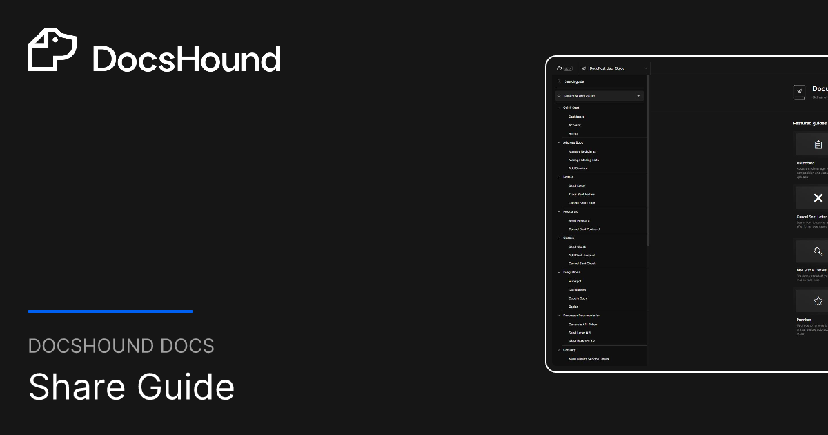 Share Guide | DocsHound Docs