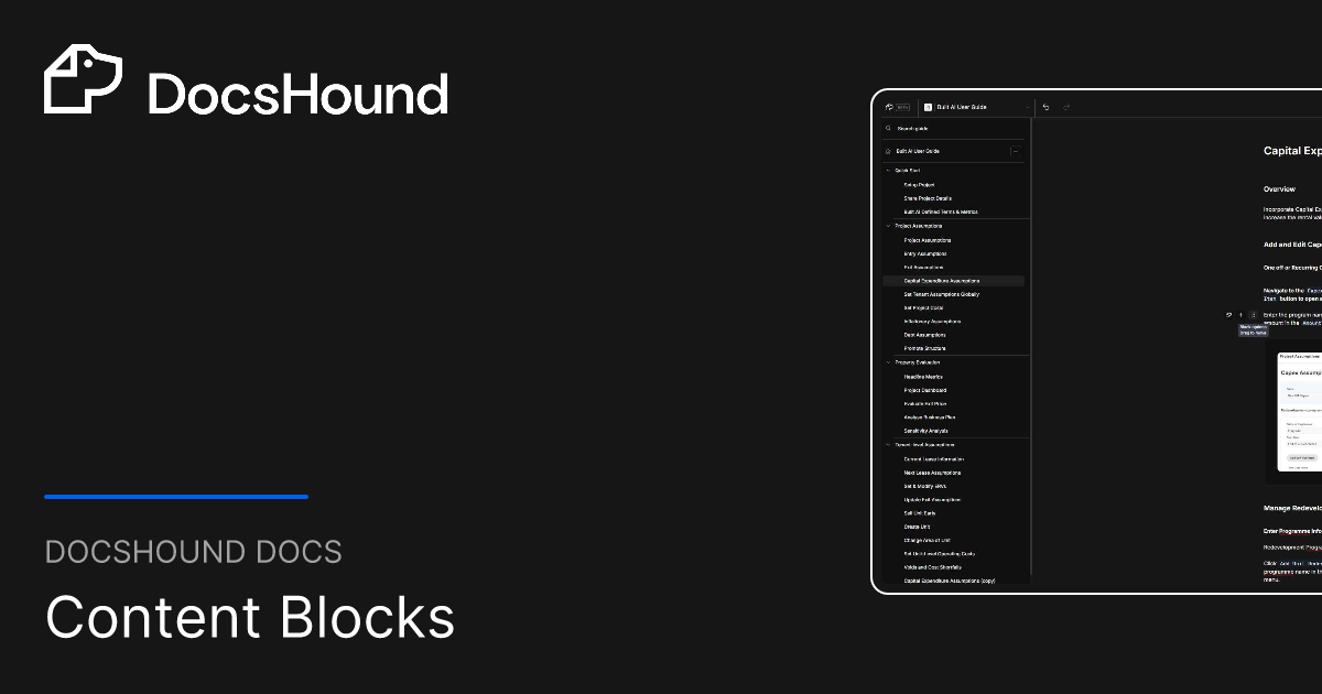 Content Blocks | DocsHound Docs