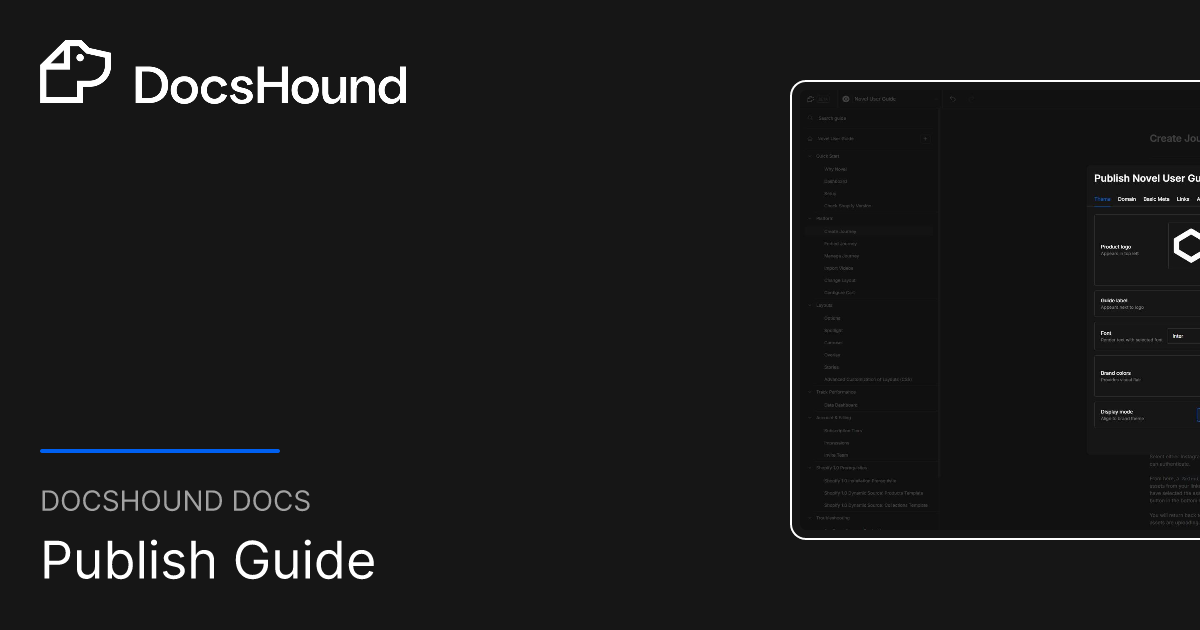 Publish Guide | DocsHound Docs