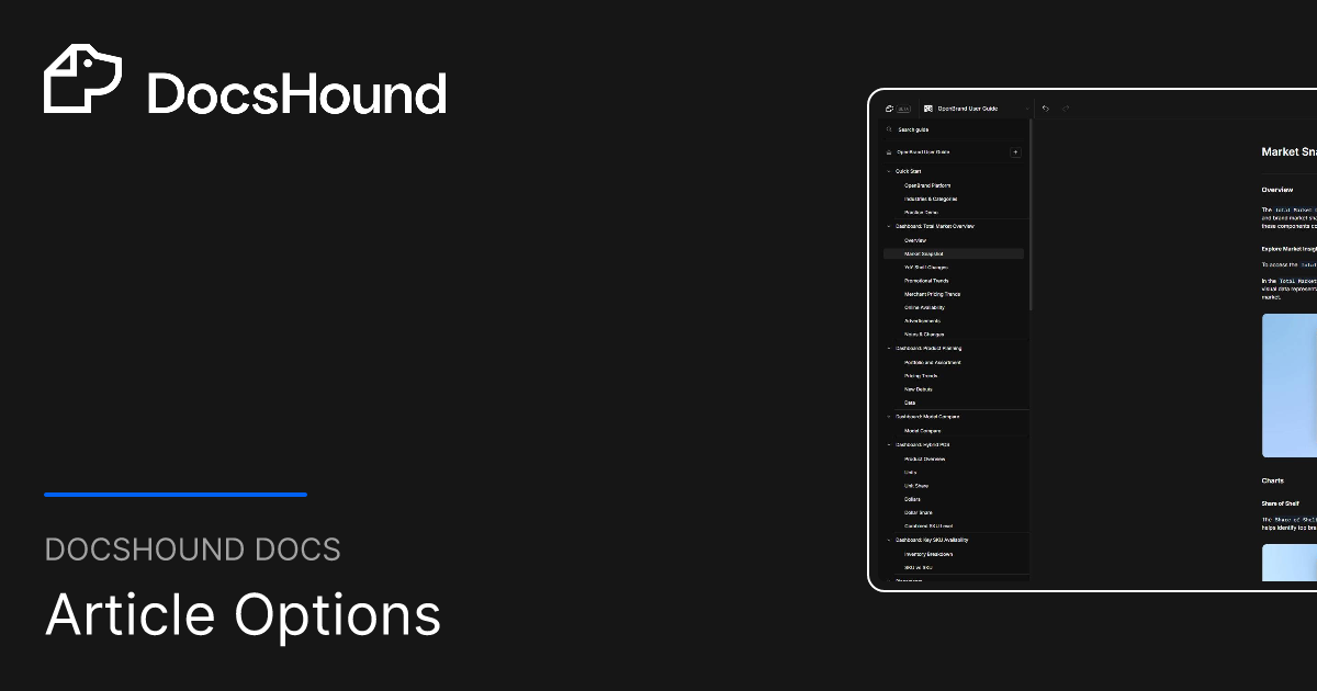 Article Options | DocsHound Docs