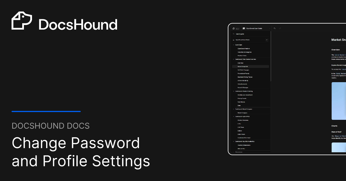 Change Password and Profile Settings | DocsHound Docs