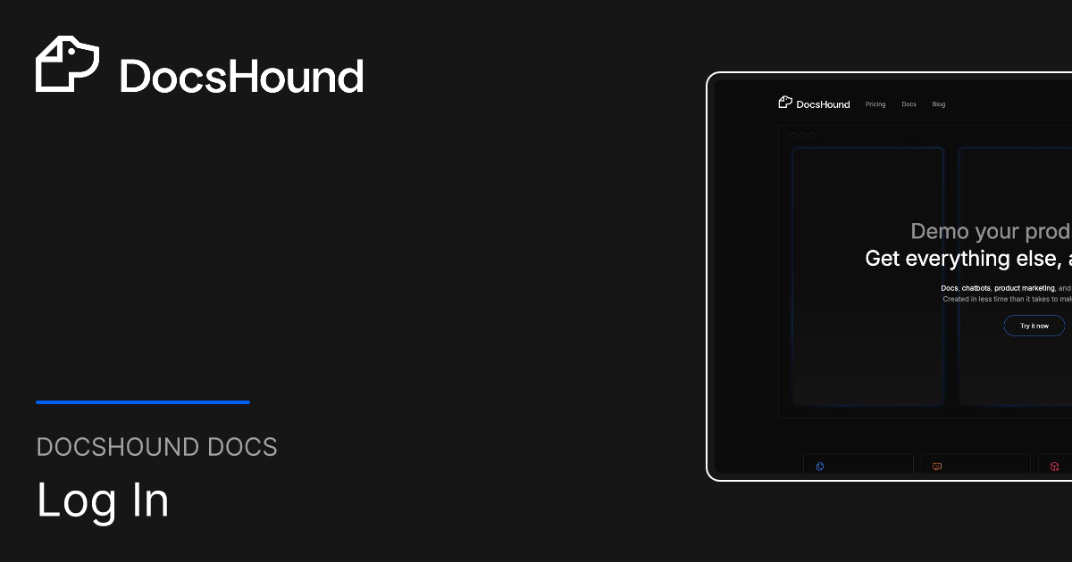 Log In | DocsHound Docs